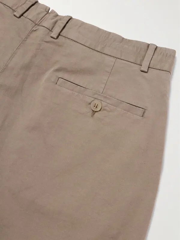 Sunspel Straight-leg Cotton-blend Twill Chino Shorts