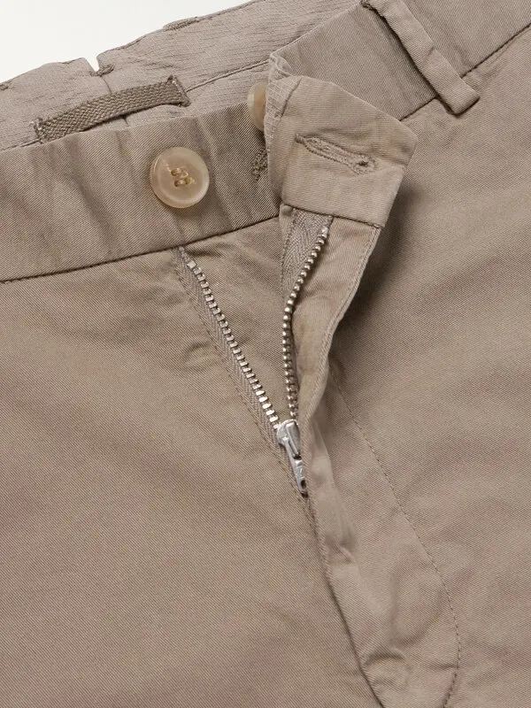 Sunspel Straight-leg Cotton-blend Twill Chino Shorts