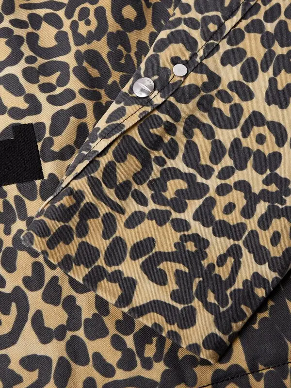 Rhude Logo-appliquéd Leopard-print Bomber Jacket