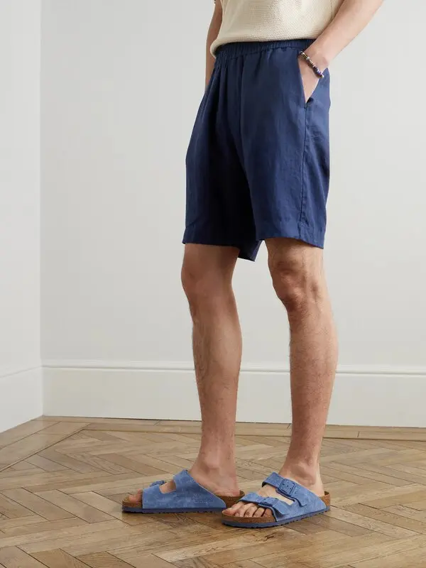 Sunspel Straight-leg Linen Shorts