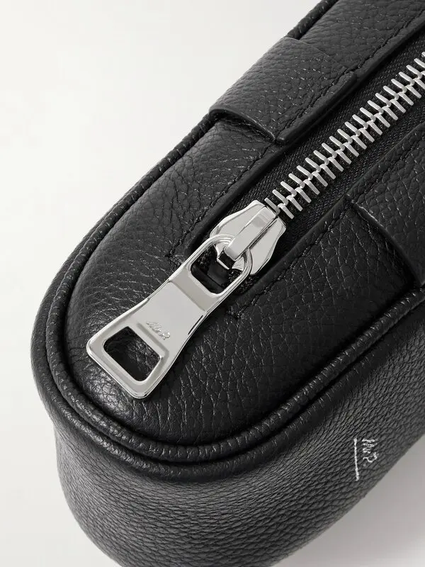 Mr P. Full-grain Leather Golf Ball And Tee Holder