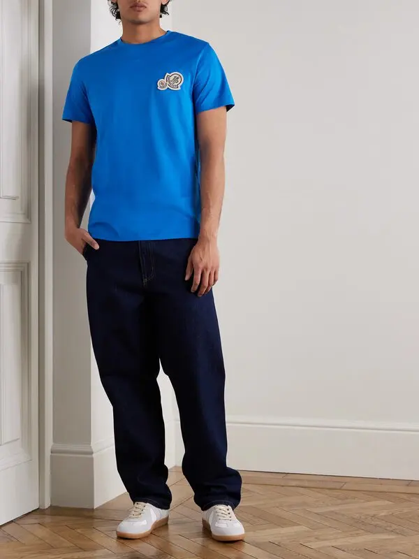 Moncler Logo-appliquéd Cotton-jersey T-shirt