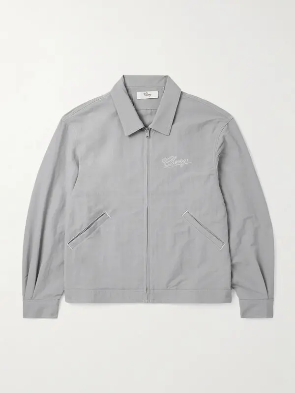 CHERRY LOS ANGELES Logo-embroidered Shell Jacket