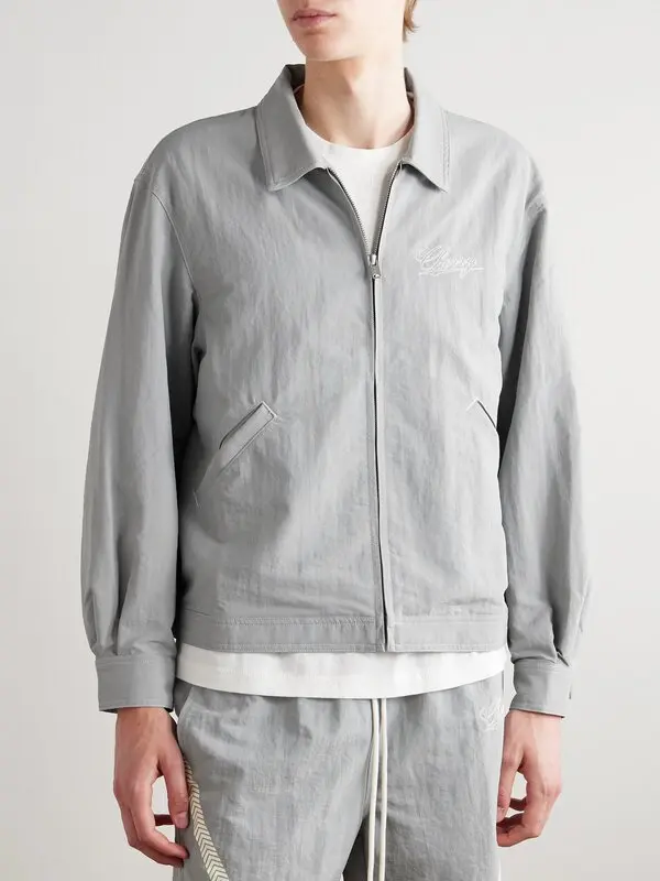 CHERRY LOS ANGELES Logo-embroidered Shell Jacket