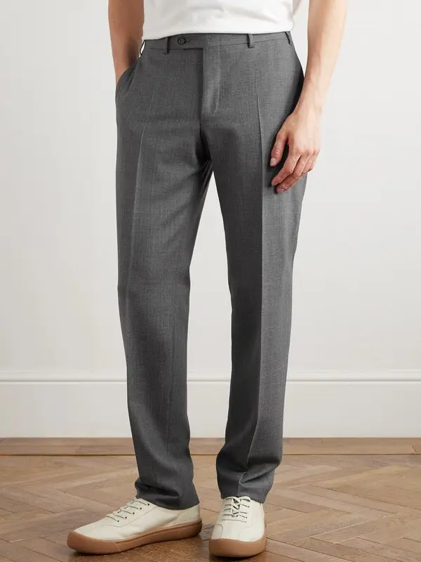 Canali Straight-leg Wool-flannel Suit Trousers