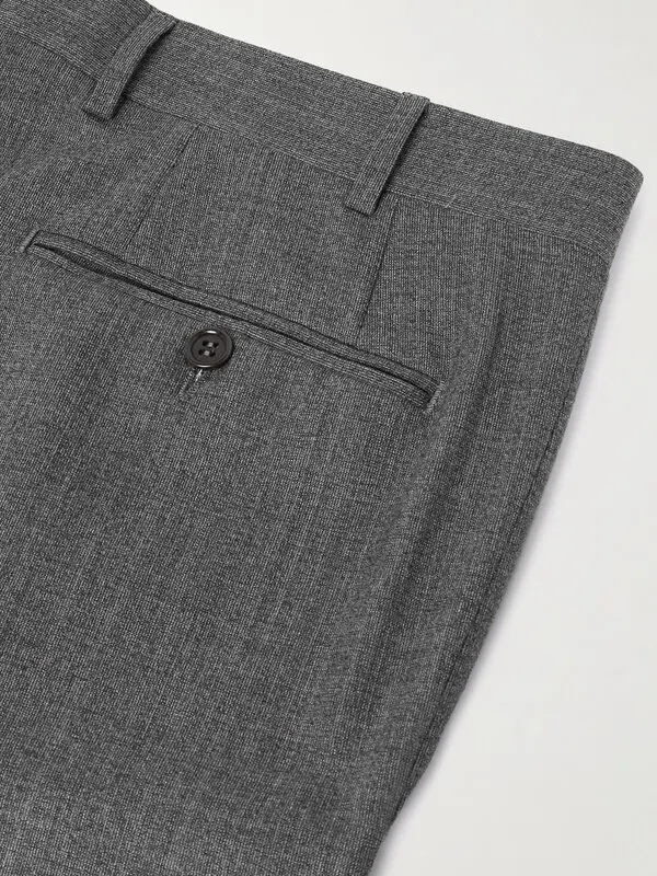 Canali Straight-leg Wool-flannel Suit Trousers