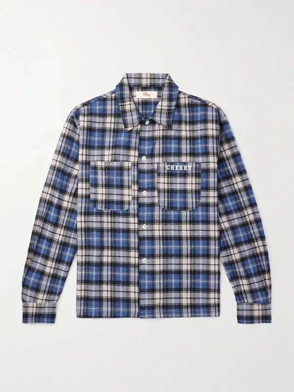 CHERRY LOS ANGELES Checked Cotton-flannel Shirt