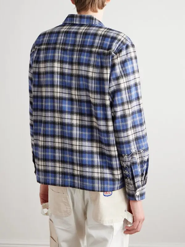 CHERRY LOS ANGELES Checked Cotton-flannel Shirt