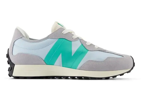 NEW BALANCE 327 Sneakers - Aluminum Grey/cyber Jade