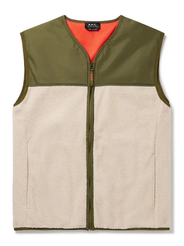 A.p.c. Marty Fleece Gilet - Neutrals