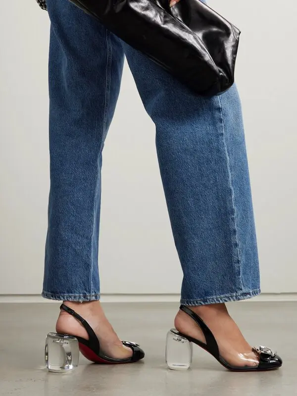 CHRISTIAN LOUBOUTIN Minny Bubble 70 Slingback Pumps - Black