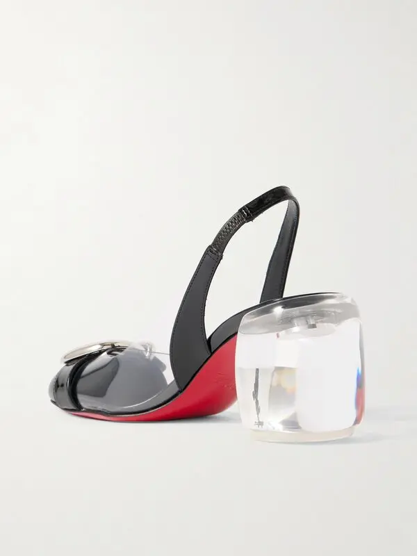 CHRISTIAN LOUBOUTIN Minny Bubble 70 Slingback Pumps - Black