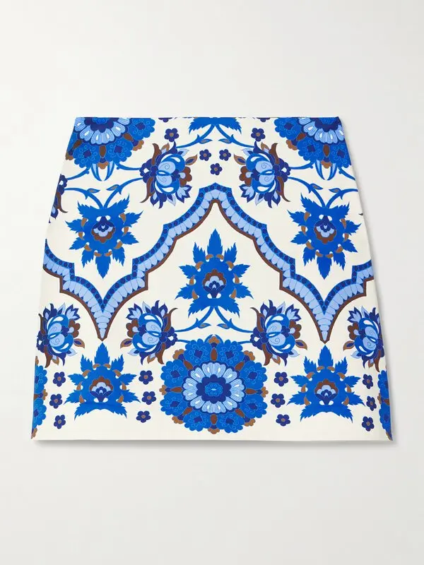 Cara Cara Chrissy Printed Mini Skirt - Blue