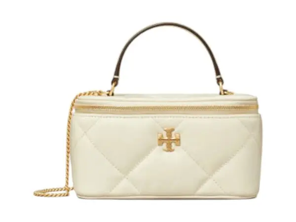 Tory Burch Kira Diamond Quilt Vanity Case - Warm White