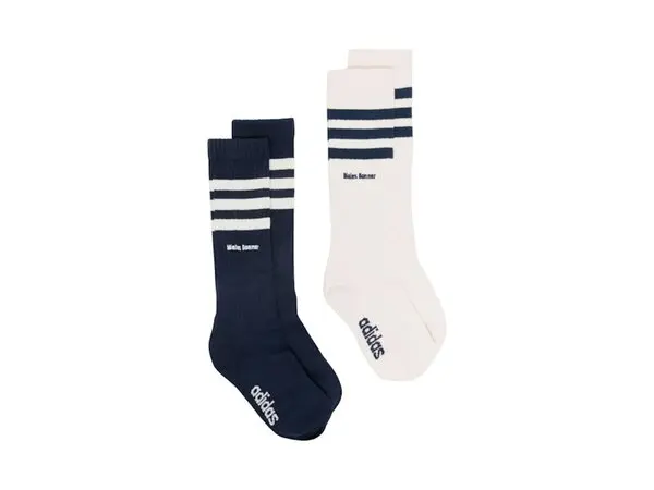 Adidas X Wales Bonner 3-stripe Socks - Washed Jet Black