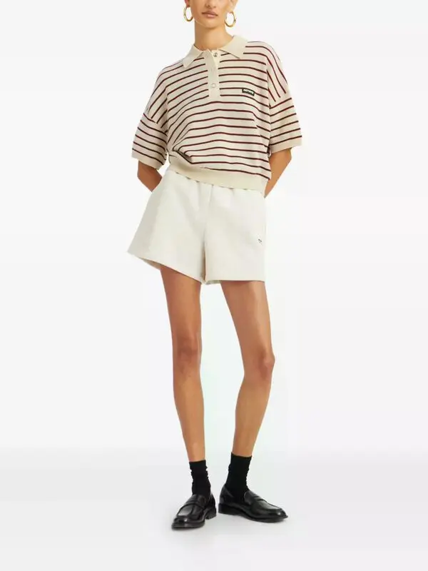 ROTATE BY BIRGER CHRISTENSEN Elasticated Organic Cotton Shorts - Grey
