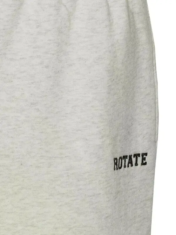 ROTATE BY BIRGER CHRISTENSEN Elasticated Organic Cotton Shorts - Grey