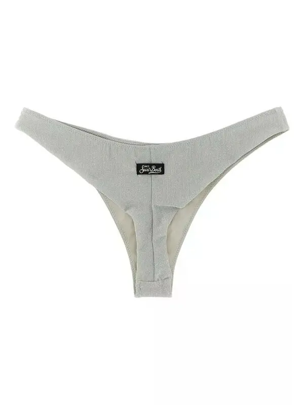 MC2 SAINT BARTH Naomi Lurex Bikini Bottoms - Silver