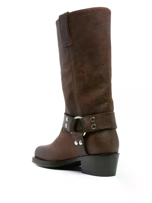Paris Texas 45mm Buckle-strap Leather Boots