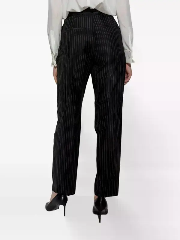 Max Mara Pinstripe Wool Tapered Pants