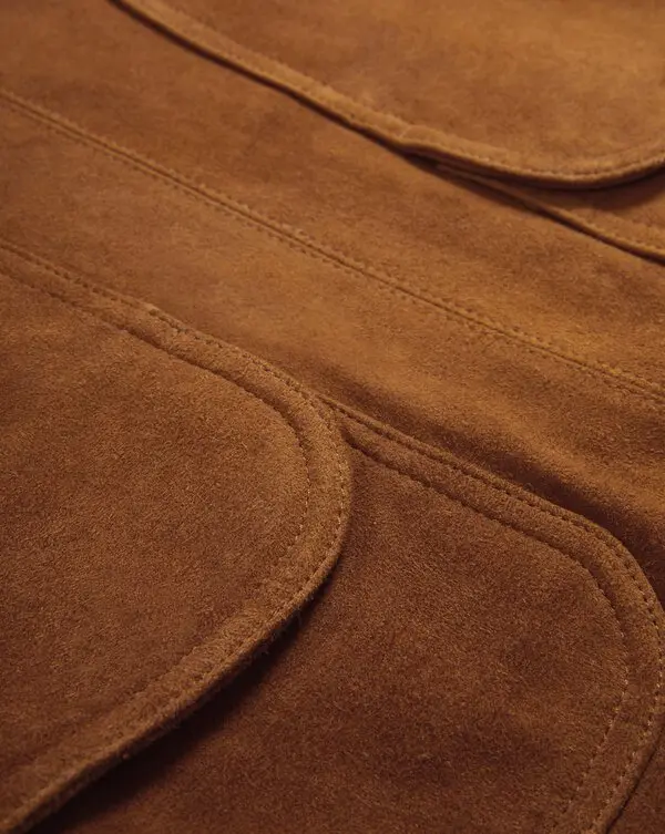 Veronica Beard Norwood Suede Mini Skirt - Whisky