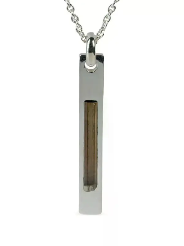 PARTS OF FOUR Plate Dravite Necklace - Silver
