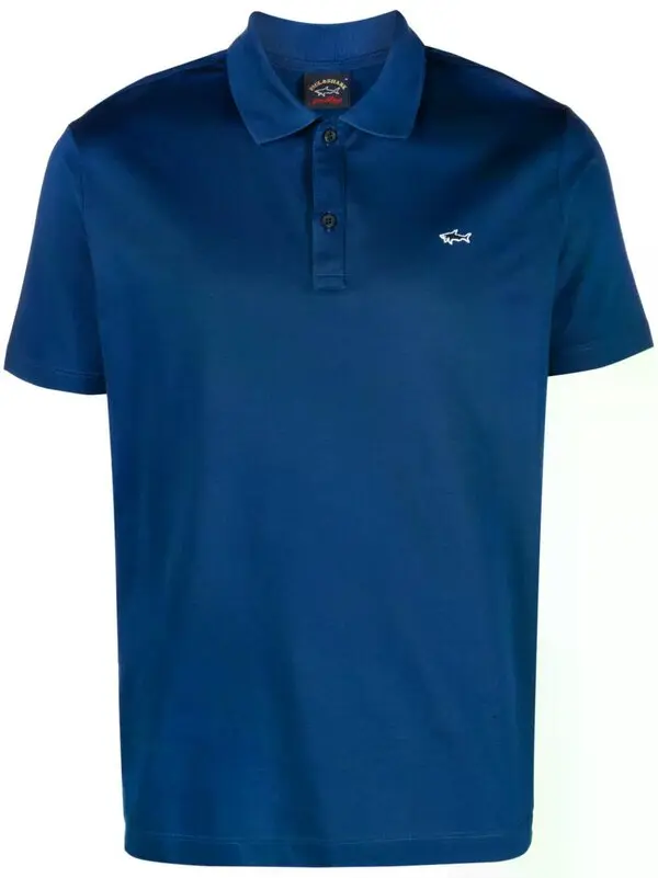 Paul & Shark Logo-patch Organic-cotton Polo Shirt