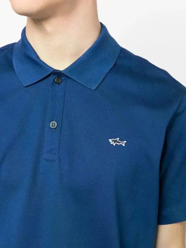 Paul & Shark Logo-patch Organic-cotton Polo Shirt