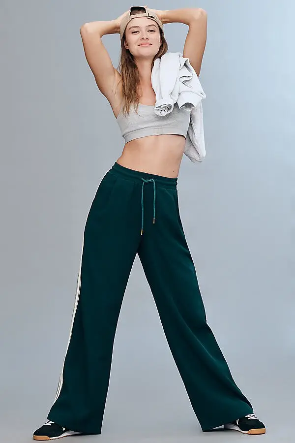 BISHOP + YOUNG Tie-front Track Pants - Dark Green