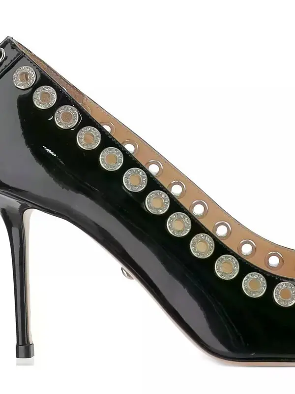 Mach & Mach Eyelet-lace Pointed Toe Pumps