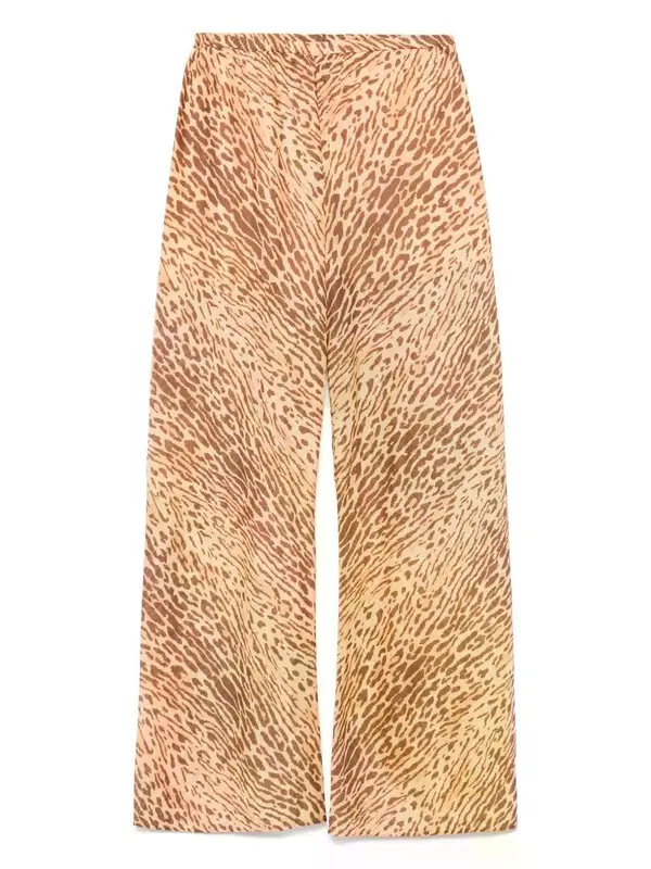 Zimmermann Cascadian Leopard Print Trousers - Neutrals