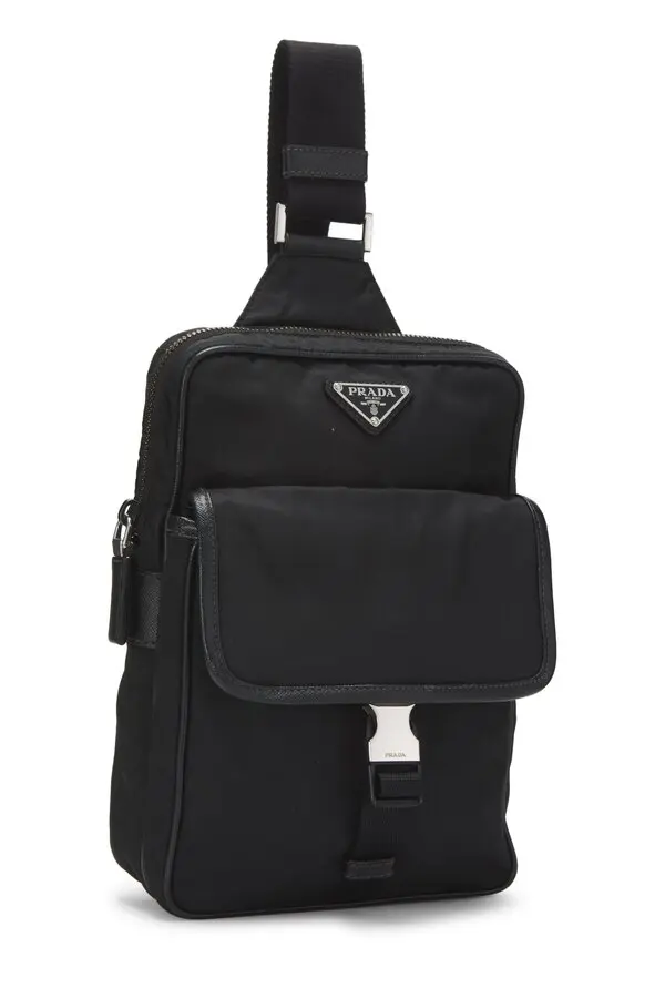Prada Logo Buckle Sling Bag
