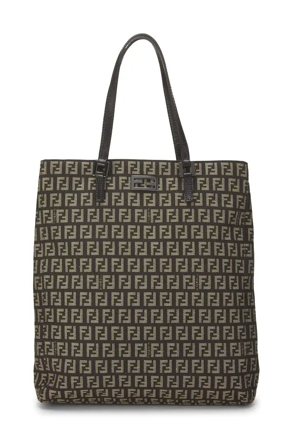 Fendi Zucchino Vertical Tote - Brown