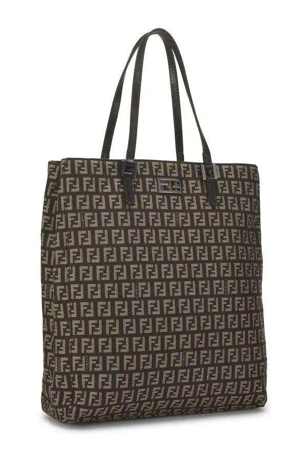 Fendi Zucchino Vertical Tote - Brown