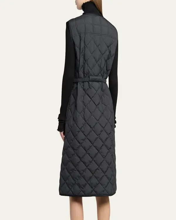 Moncler Butor Diamond-quilted Long Down Vest