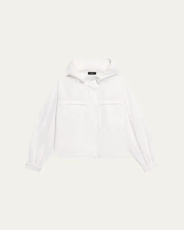 Theory Gathered Hooded Jacket - White