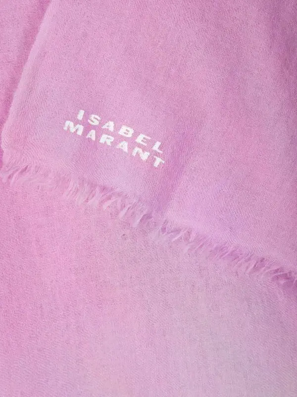 Isabel Marant Étoile Logo-jacquard Frayed-edge Scarf
