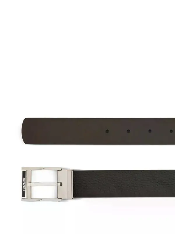 FERRAGAMO Leather Belt - Black