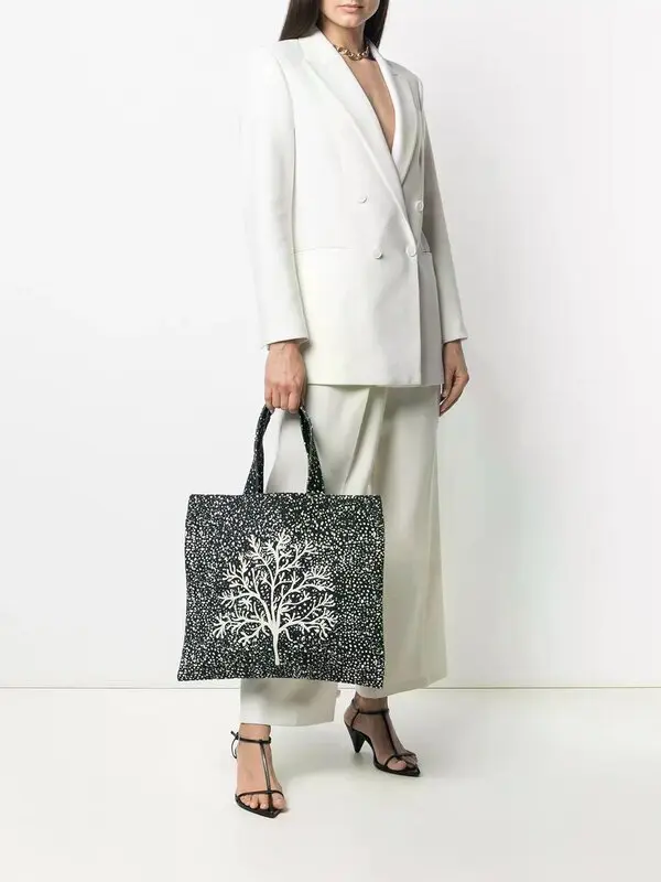 10 CORSO COMO Tree-print Tote Bag - Black