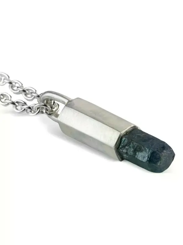 PARTS OF FOUR Sapphire Crystal Hexagonal Necklace - Silver
