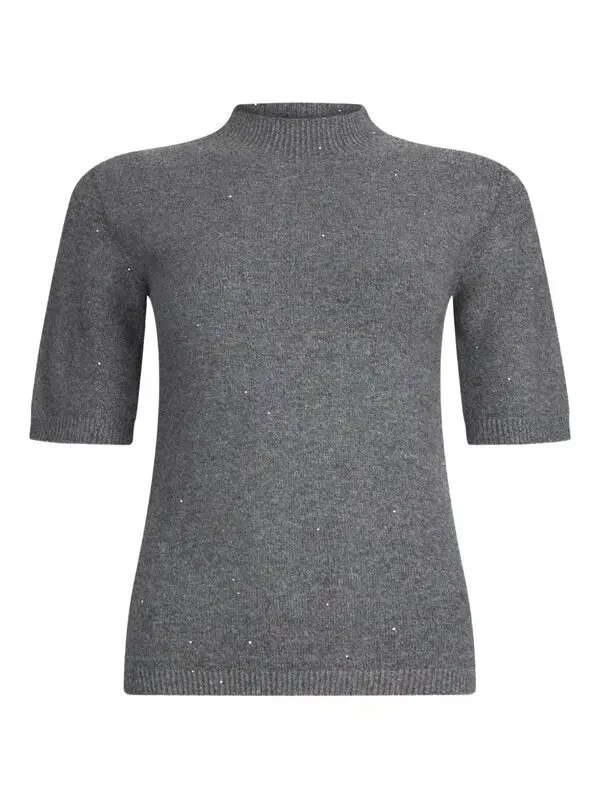 Liu Jo Mock Neck Short Sleeve Sweater