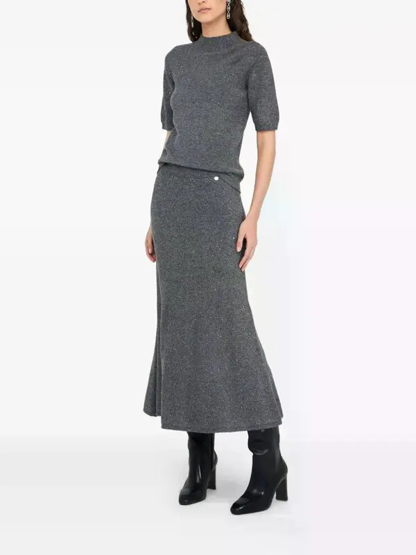 Liu Jo Mock Neck Short Sleeve Sweater