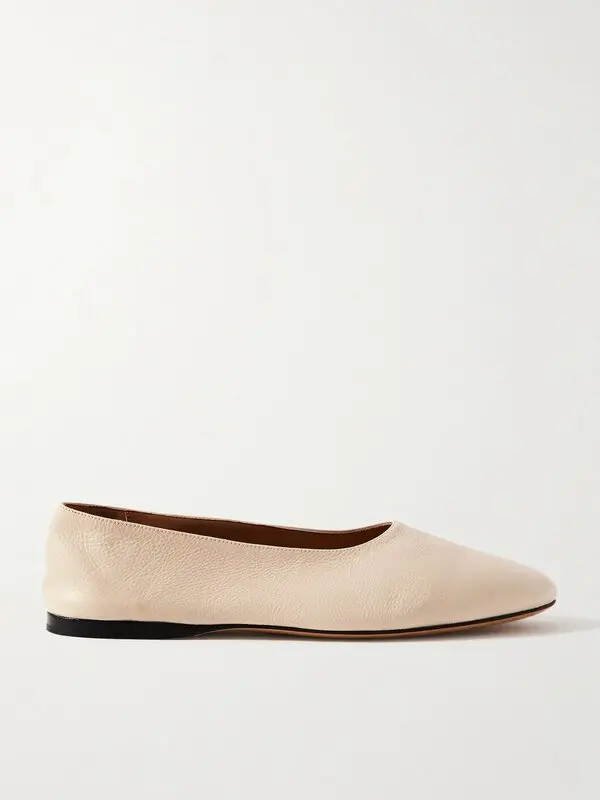 THE ROW Awar Leather Ballet Flats