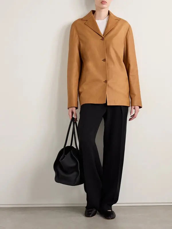 THE ROW Fabian Leather Jacket