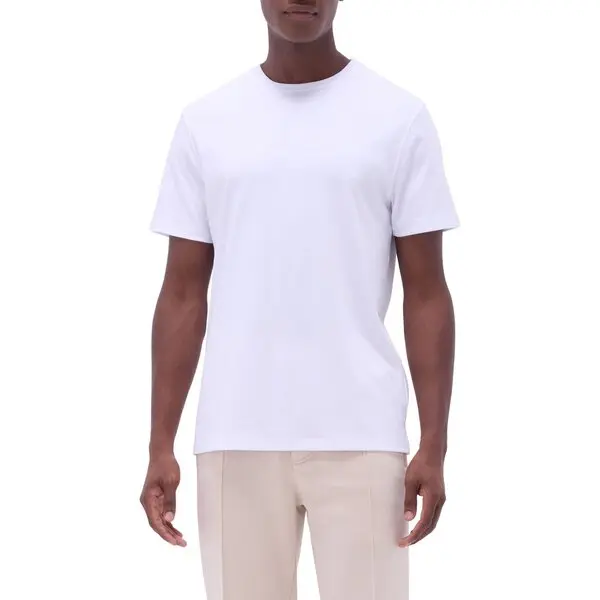 Bugatchi Hank Solid Pima Cotton T-shirt - White