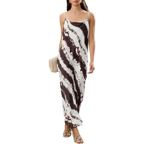 NEXT Printed Slip Dress - Brown