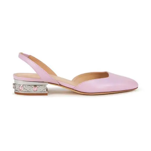 AIMEE ANN LOU Izella Leather Slingbacks