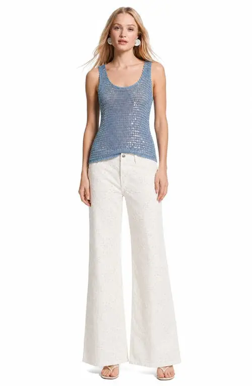 Calypso St. Barth Lucia Sequin Crochet Top - Troposphere