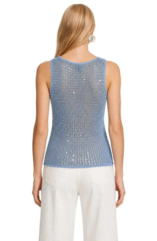 Calypso St. Barth Lucia Sequin Crochet Top - Troposphere