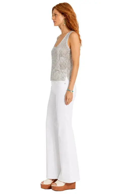 Calypso St. Barth Lucia Sequin Crochet Top